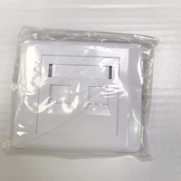 SCSFPUK2WH Opterna Faceplate 86 x 86 mm for 2 Keystone Jacks, U.K ...